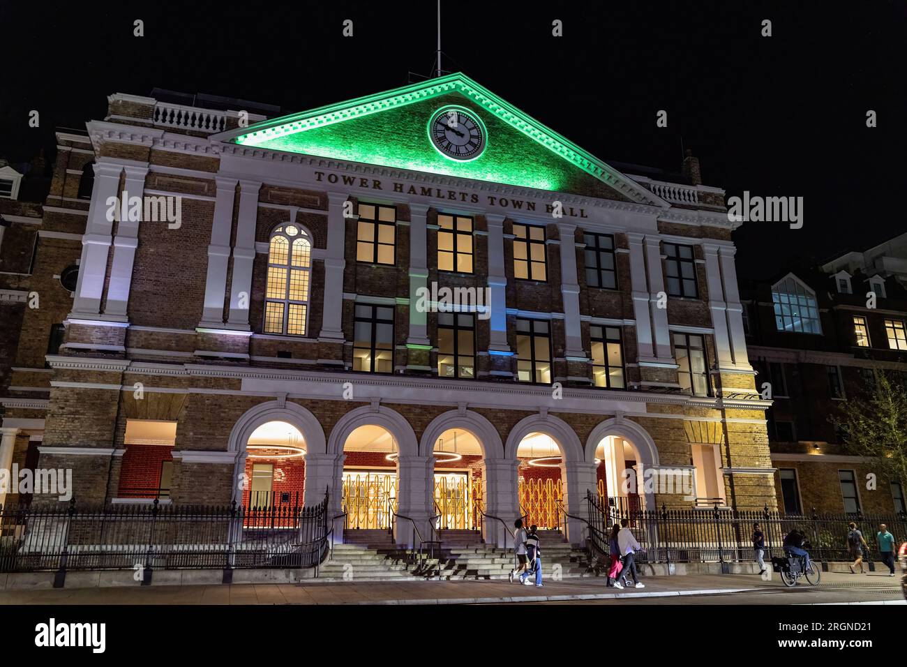 A view of Tower Hamlets Town Hall at Whitechapel in London. "Brick Lane ...