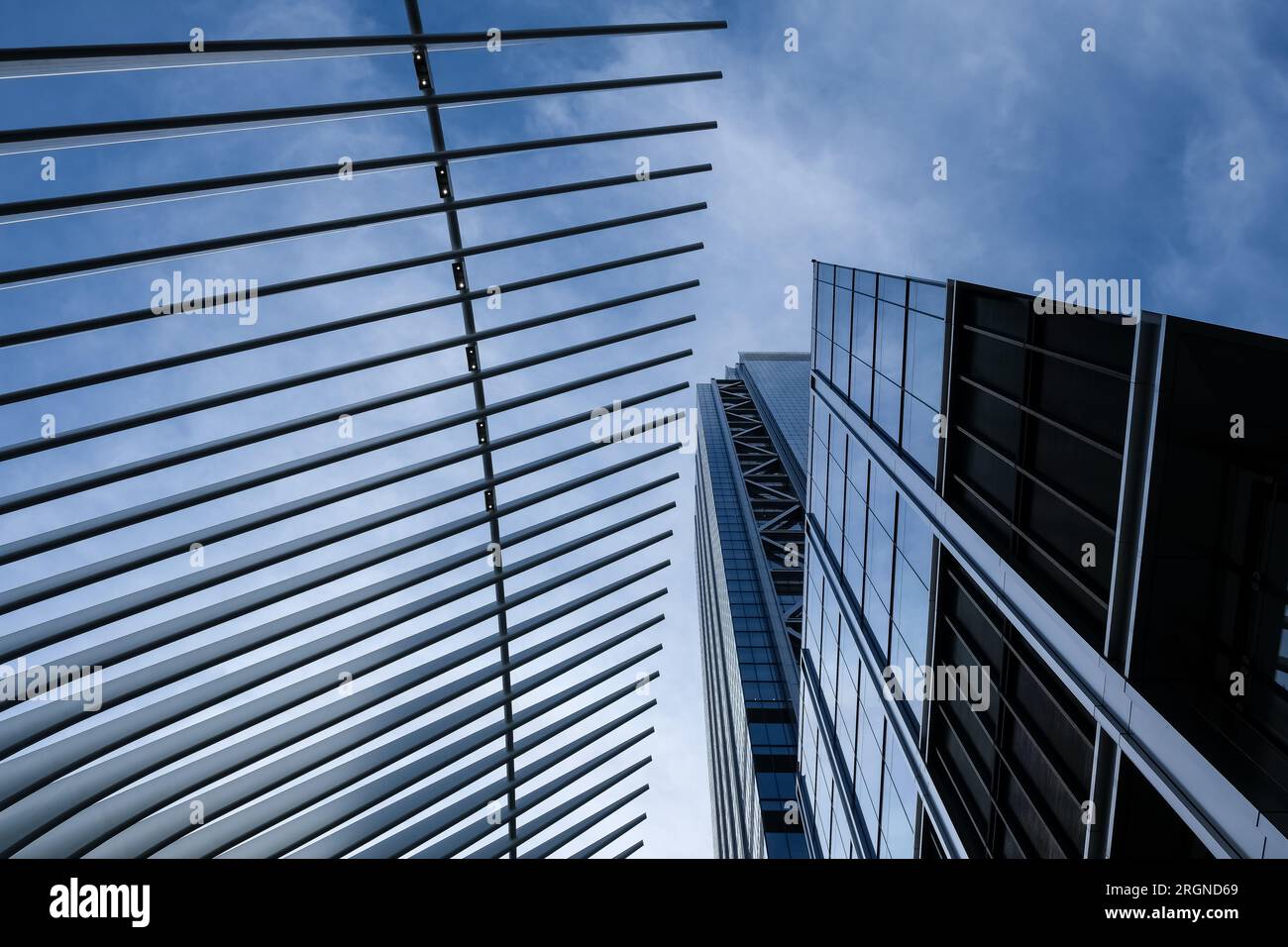 Architectural detail of the World Trade Center (WTC), a complex of ...