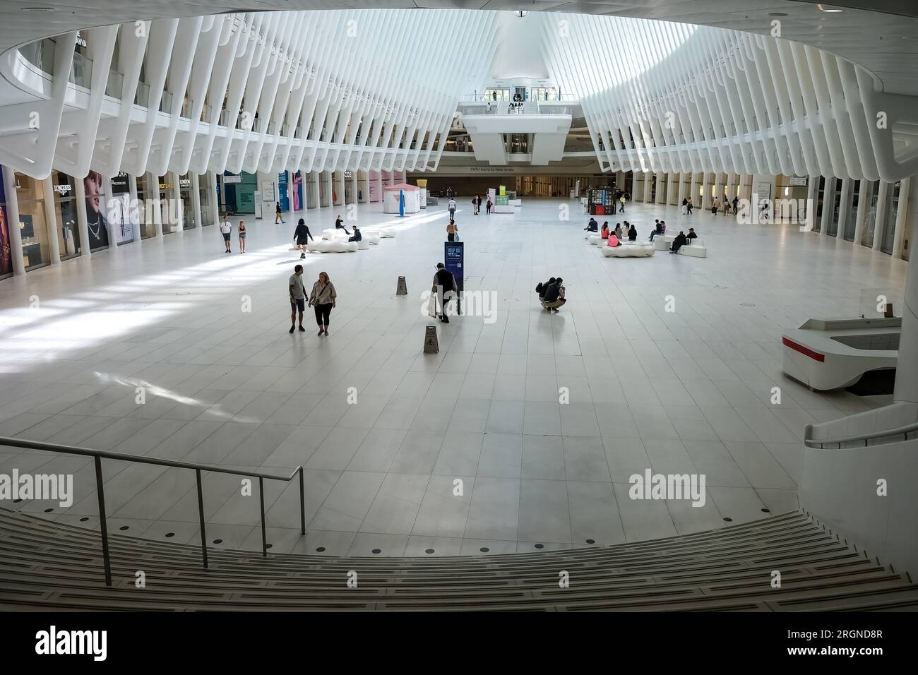 Architectural detail of the World Trade Center station, a terminal ...