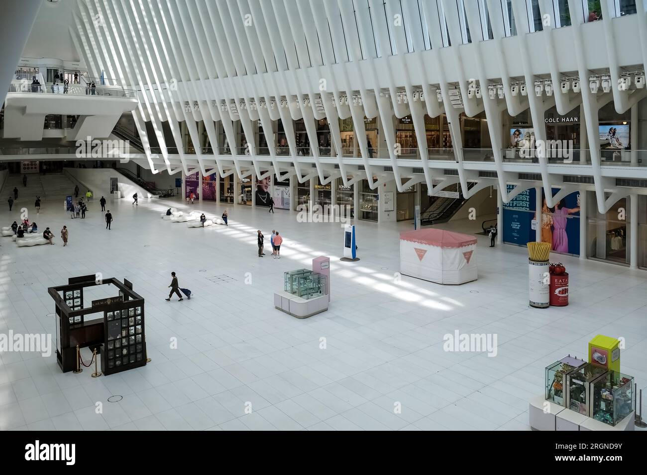Architectural detail of the World Trade Center station, a terminal ...