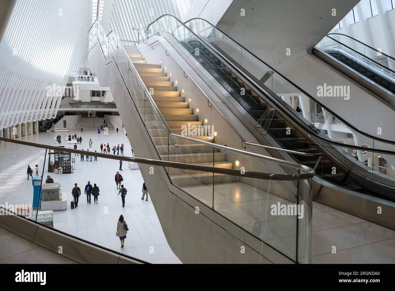 Architectural detail of the World Trade Center station, a terminal ...