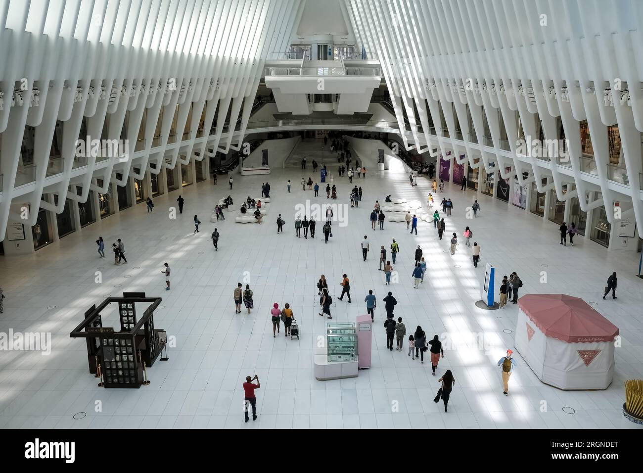 Architectural detail of the World Trade Center station, a terminal ...