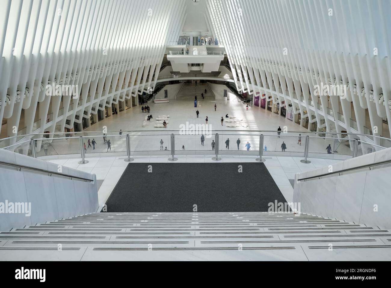 Architectural detail of the World Trade Center station, a terminal ...