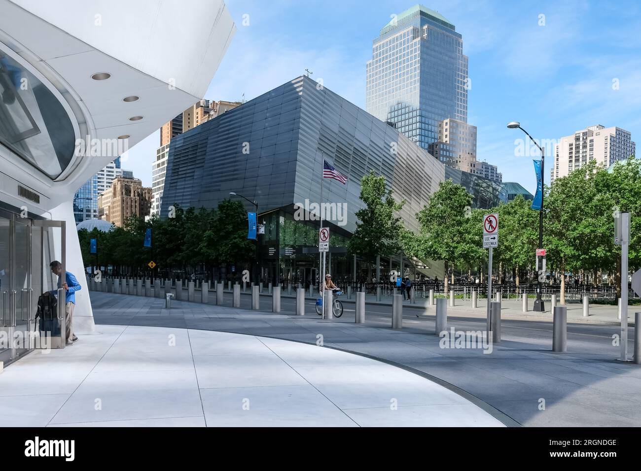 Architectural detail of the World Trade Center (WTC), a complex of ...