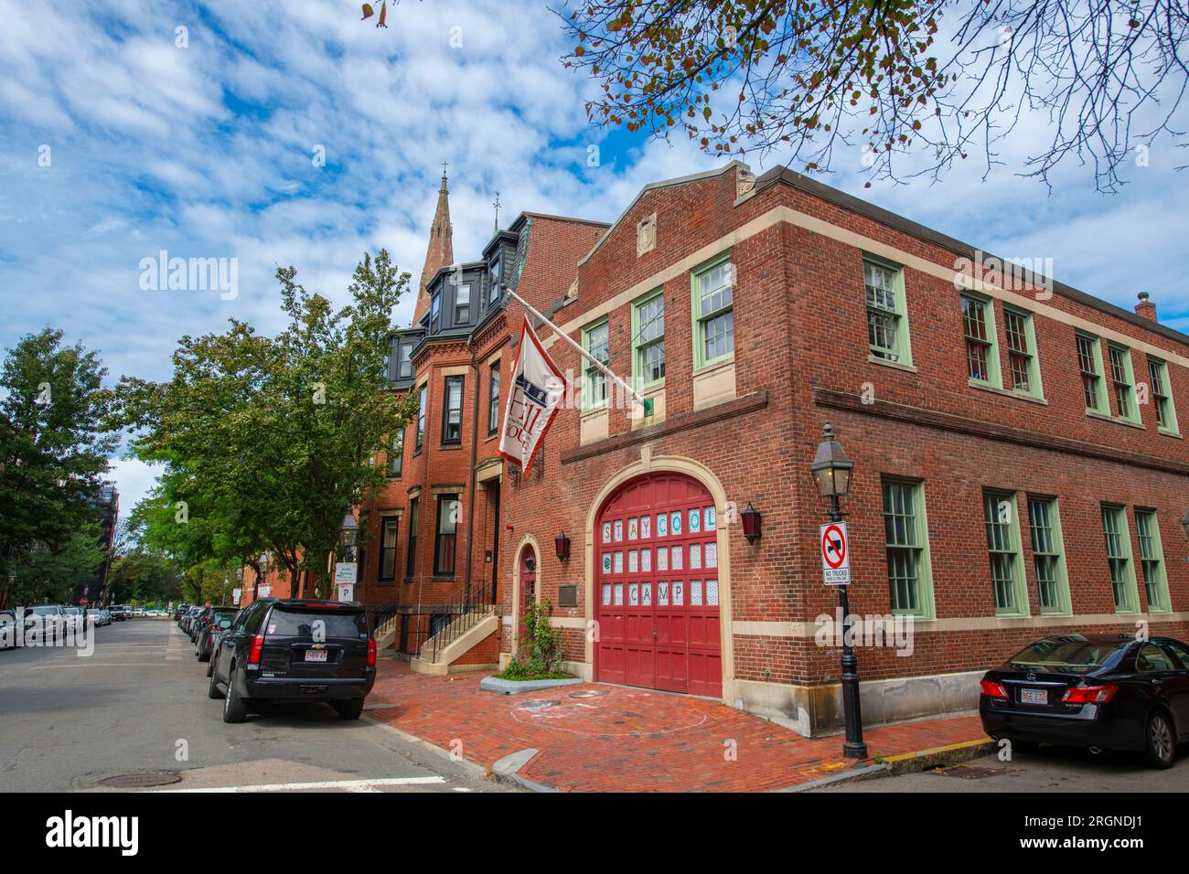 Fire Station at 127 Mt Vernon Street near Charles Street in Beacon Hill ...