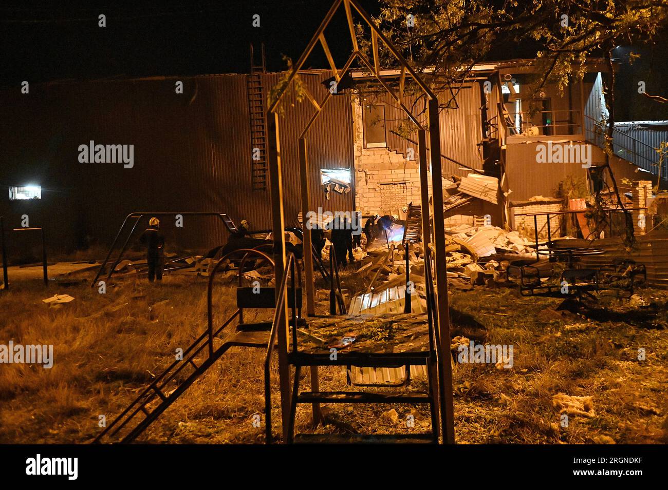 Non Exclusive: ZAPORIZHZHIA, UKRAINE - AUGUST 9, 2023 - The rubble ...