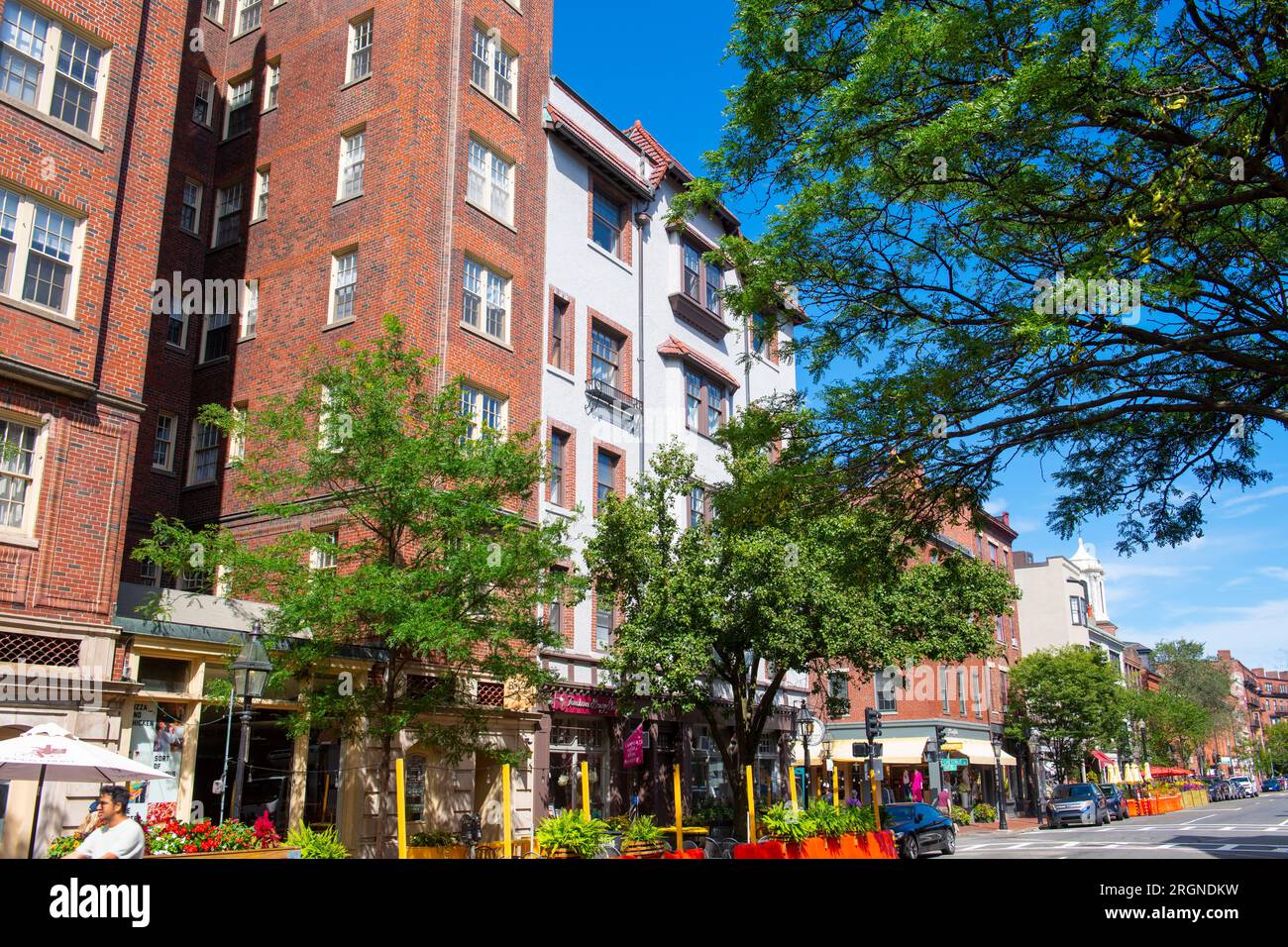 Historic commercial buildings on Charles Street at Chestnut Street in ...