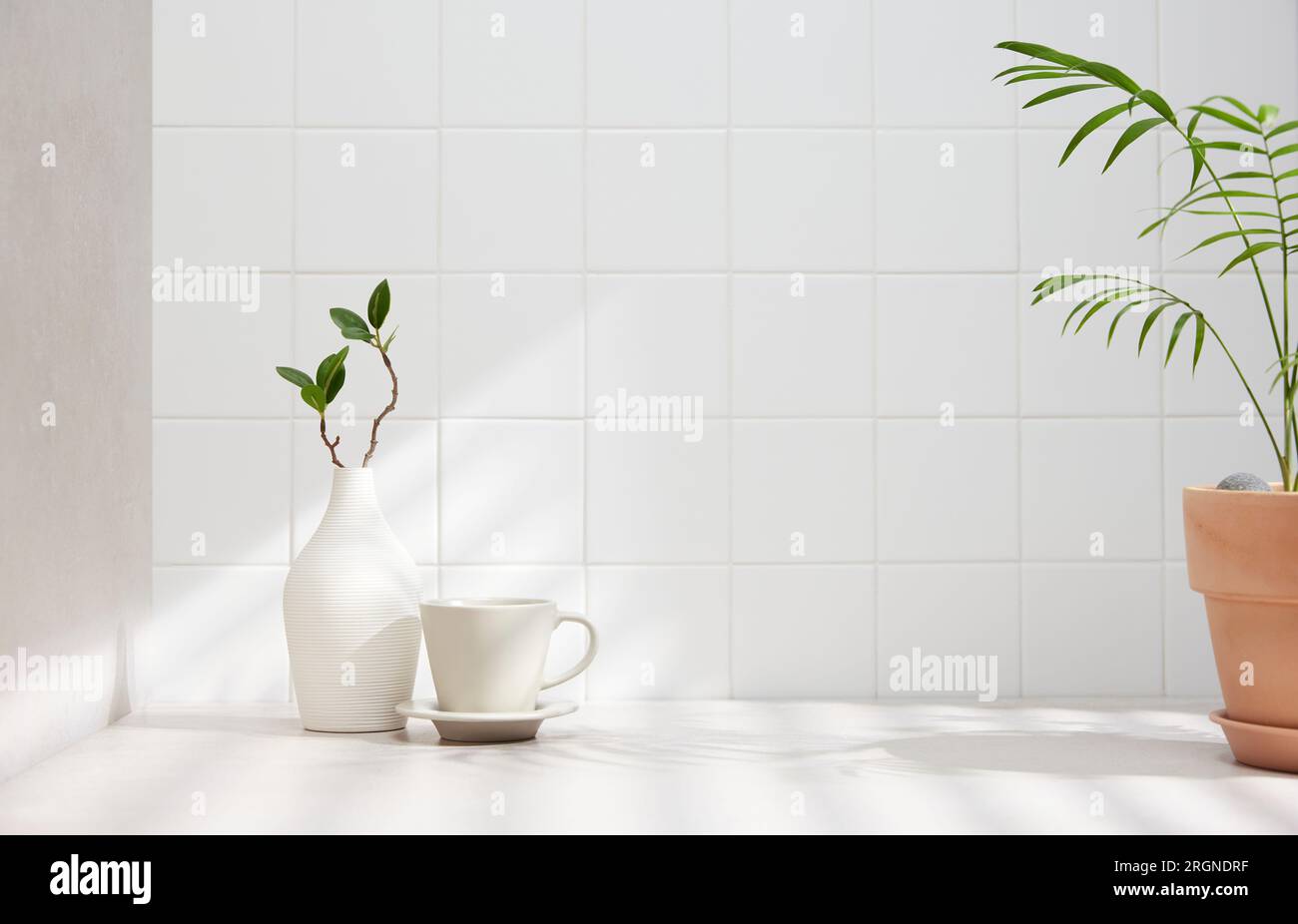 Various props in the bathroom background Stock Photo - Alamy