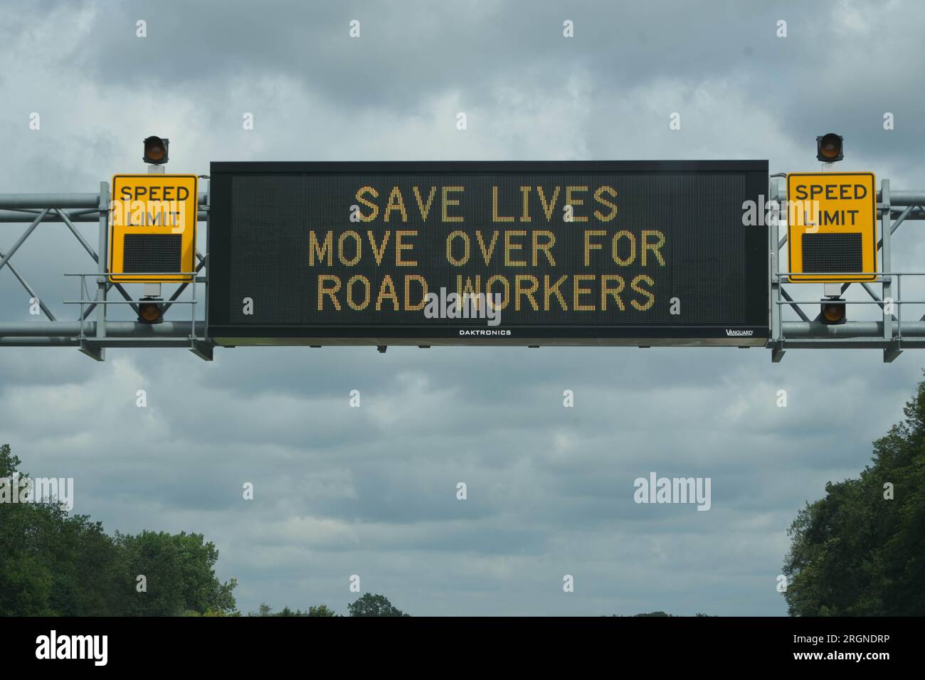 A public service message board on the Interstate 90 freeway promoting ...