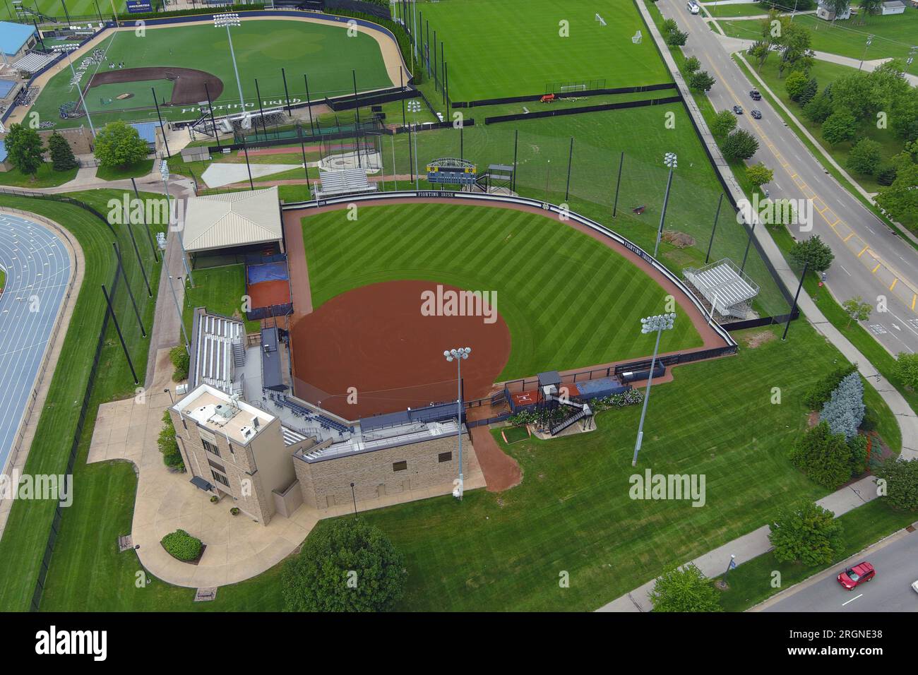 A general overall aerial view of the Melissa Cook Softball Stadium ...