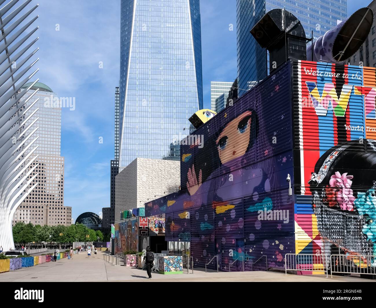 Architectural detail of the World Trade Center (WTC), a complex of ...