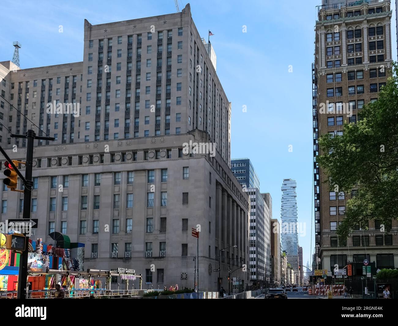 Architectural detail of Lower Manhattan, the southernmost part of ...