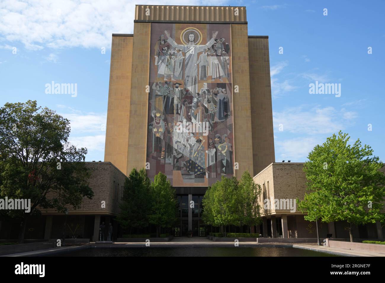 The Touchdown Jesus (Word of Life) mural on the side of the Theodore ...