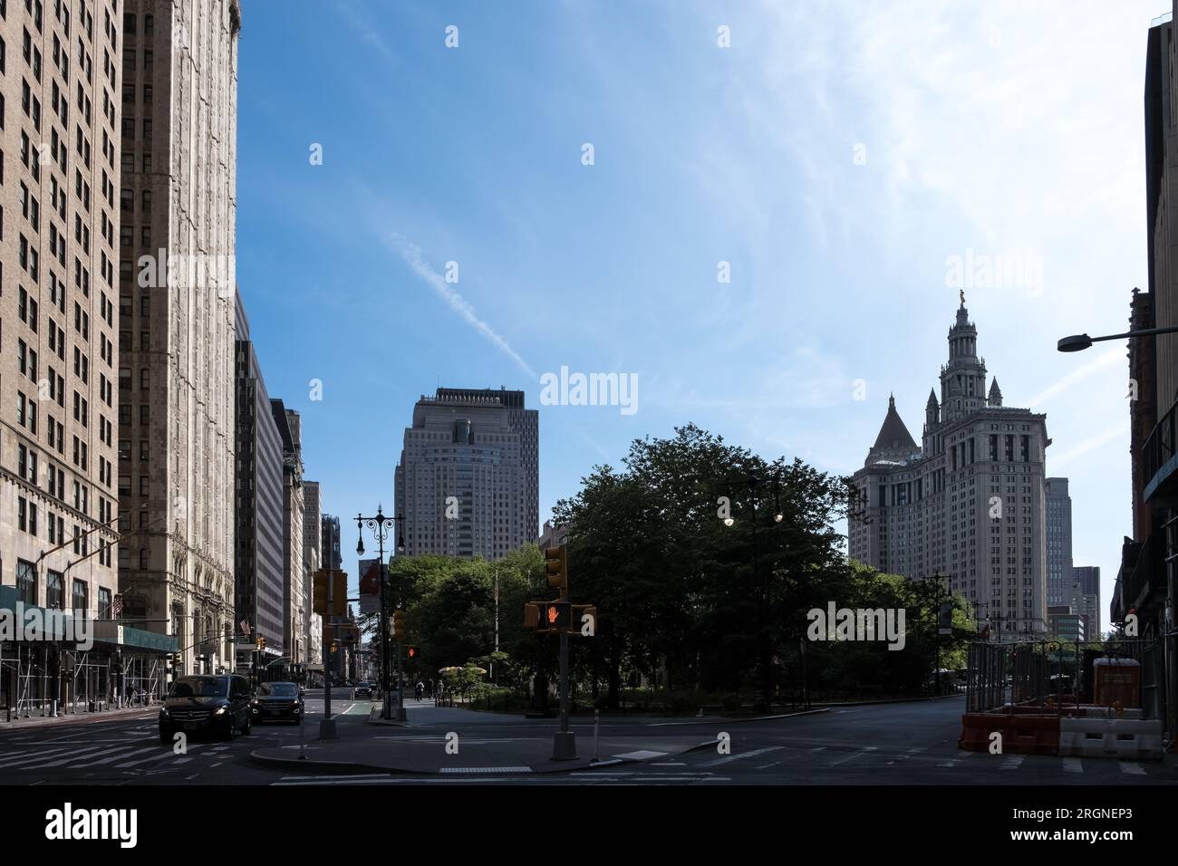 Architectural detail of Lower Manhattan, the southernmost part of ...