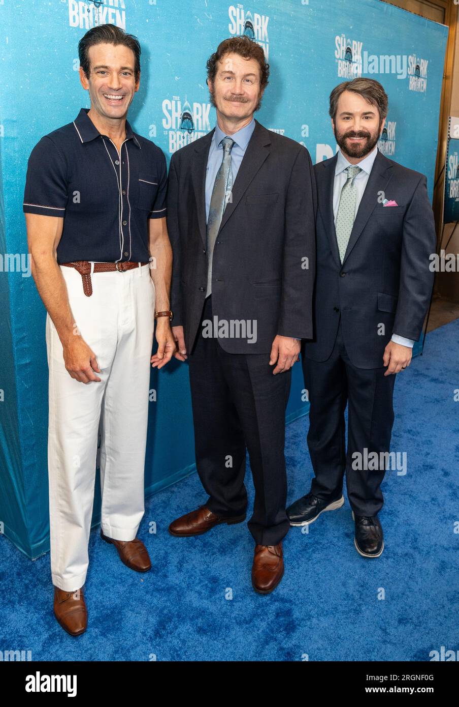 Colin Donnell, Ian Shaw and Alex Brightman attend THE SHARK IS BROKEN’s ...