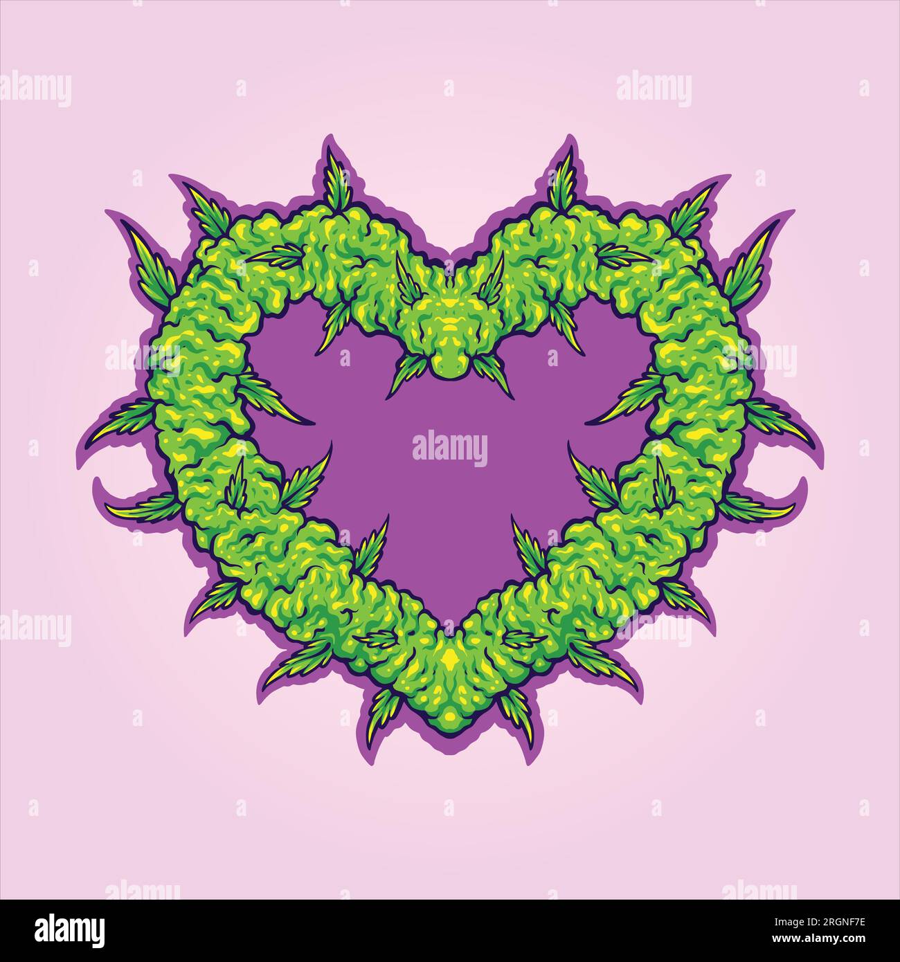 Purple Weed Heart