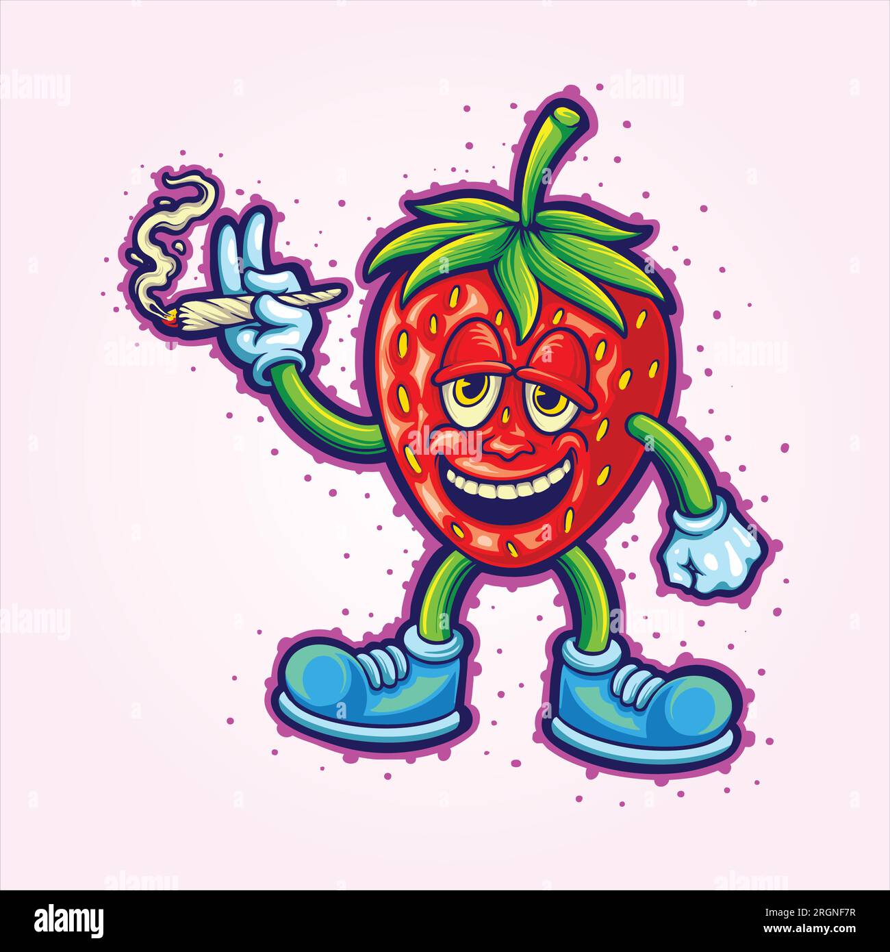 Joint laughter funny strawberry weed vector illustrations for your work ...