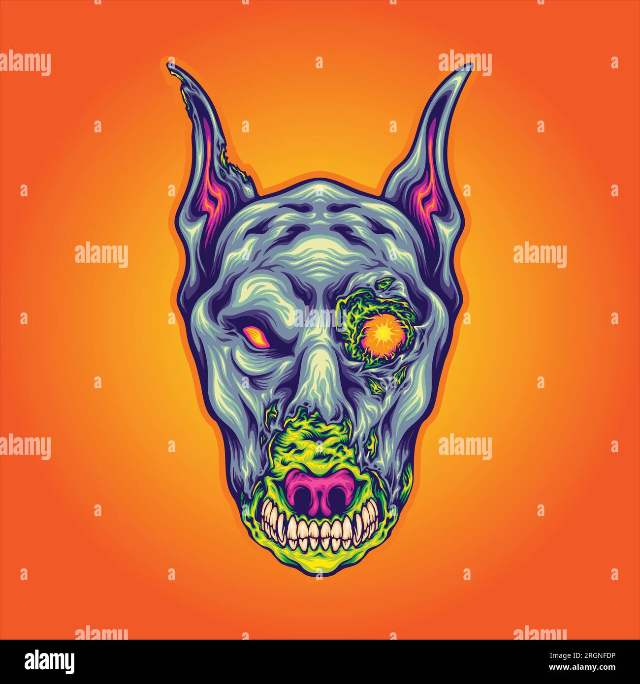 Easy Zombie Dog Drawing