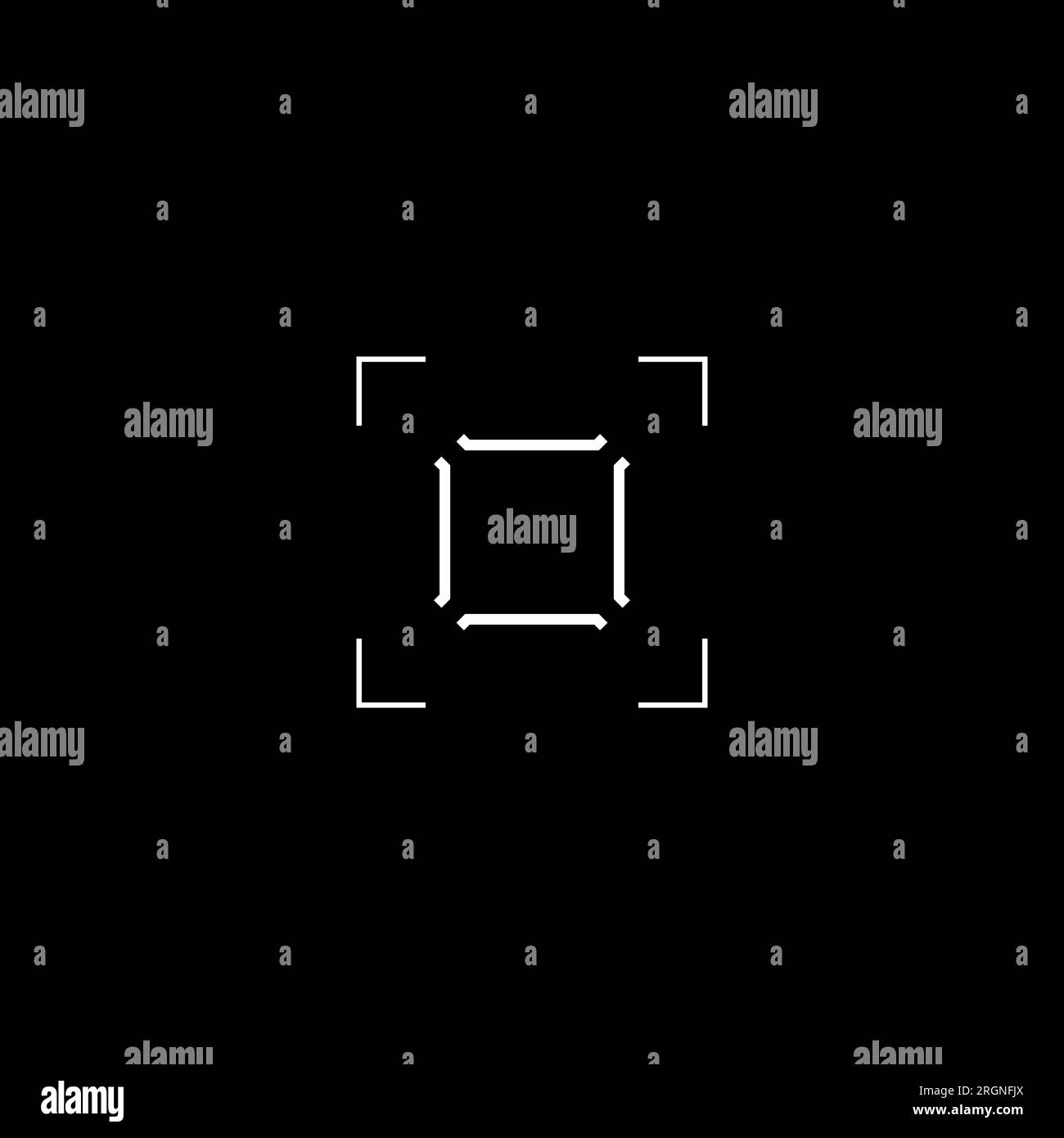 Futuristic GUI target, aim, sight, HUD reticle, cyberpunk aesthetics ...