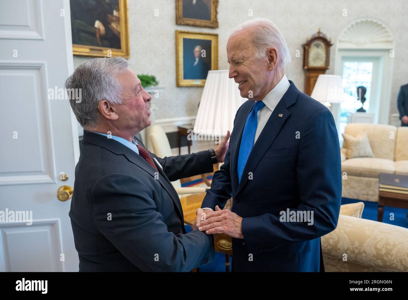 Joe biden greets king abdullah ii hi-res stock photography and images ...