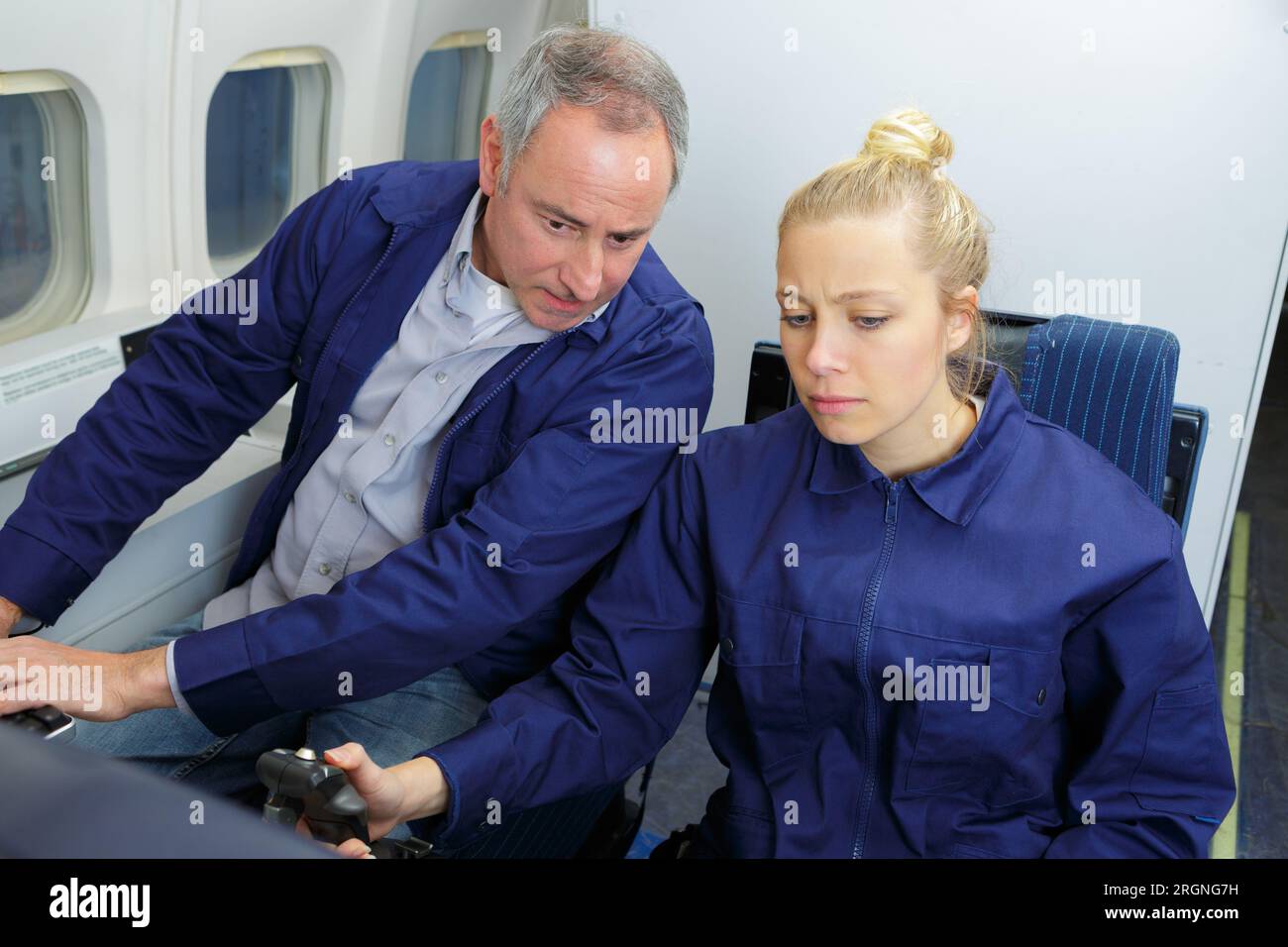 aircraft interior assembler at work Stock Photo - Alamy