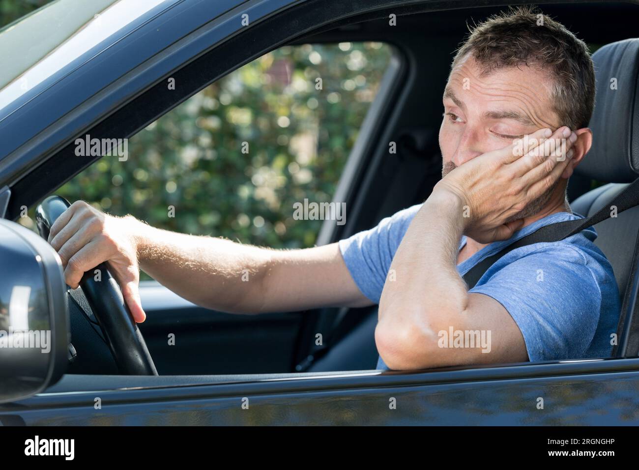 Traffic stop man stress hi-res stock photography and images - Alamy