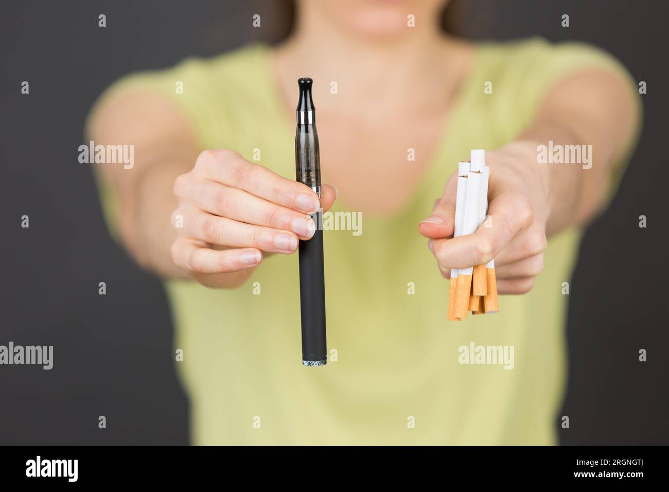 comparing conventional tobacco cigarettes and electronic vaporizer ...