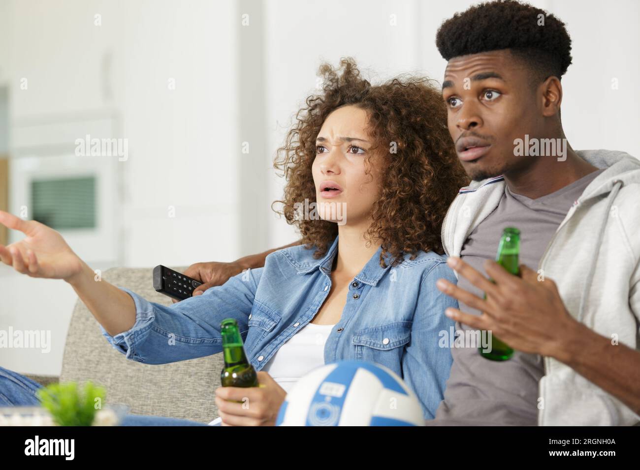 disappointment about a lost match Stock Photo - Alamy