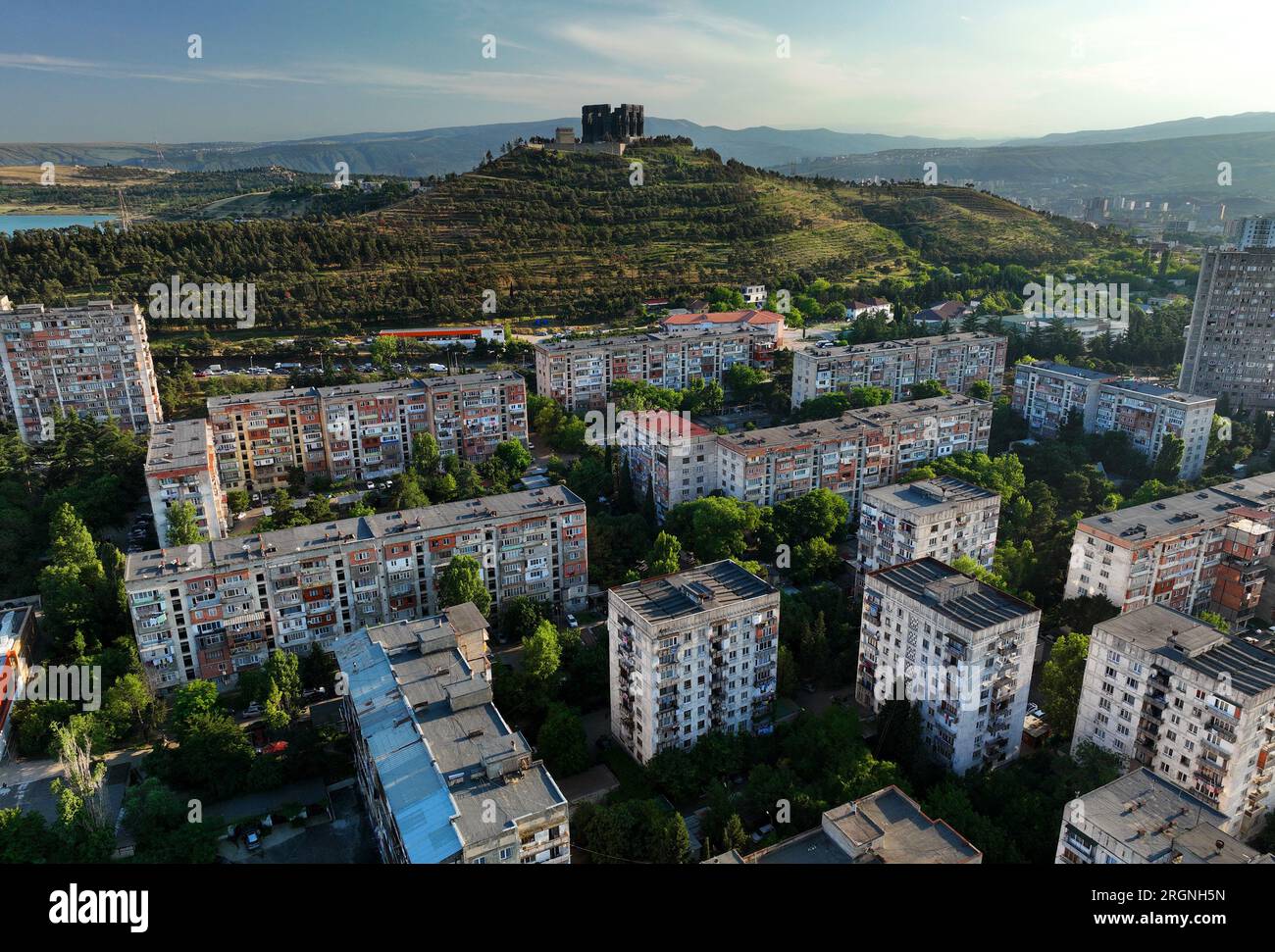 Dilapidated old residential buildings from Soviet era, called ...