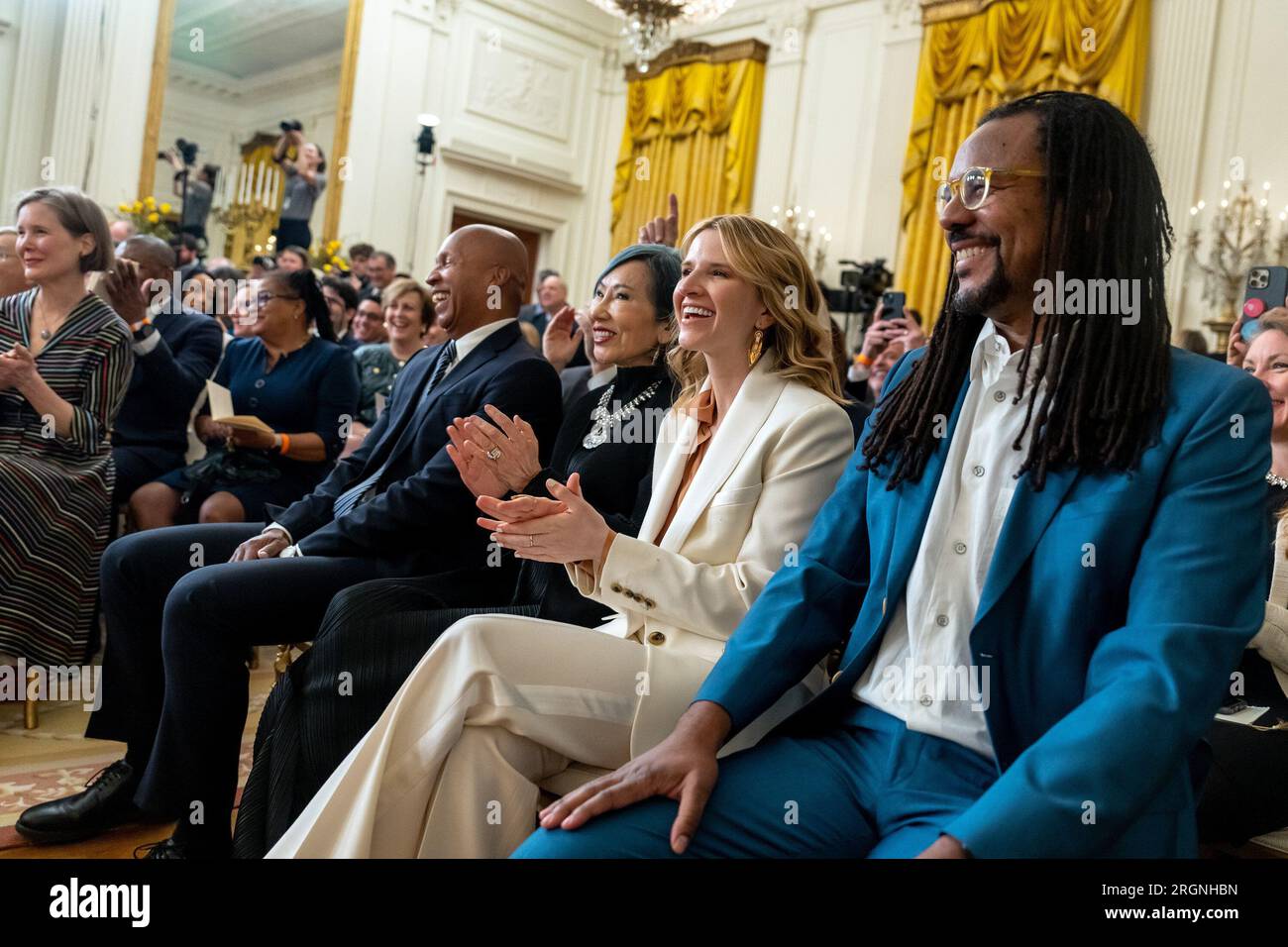 Reportage: Joe Biden presenting medals at the National Arts and ...