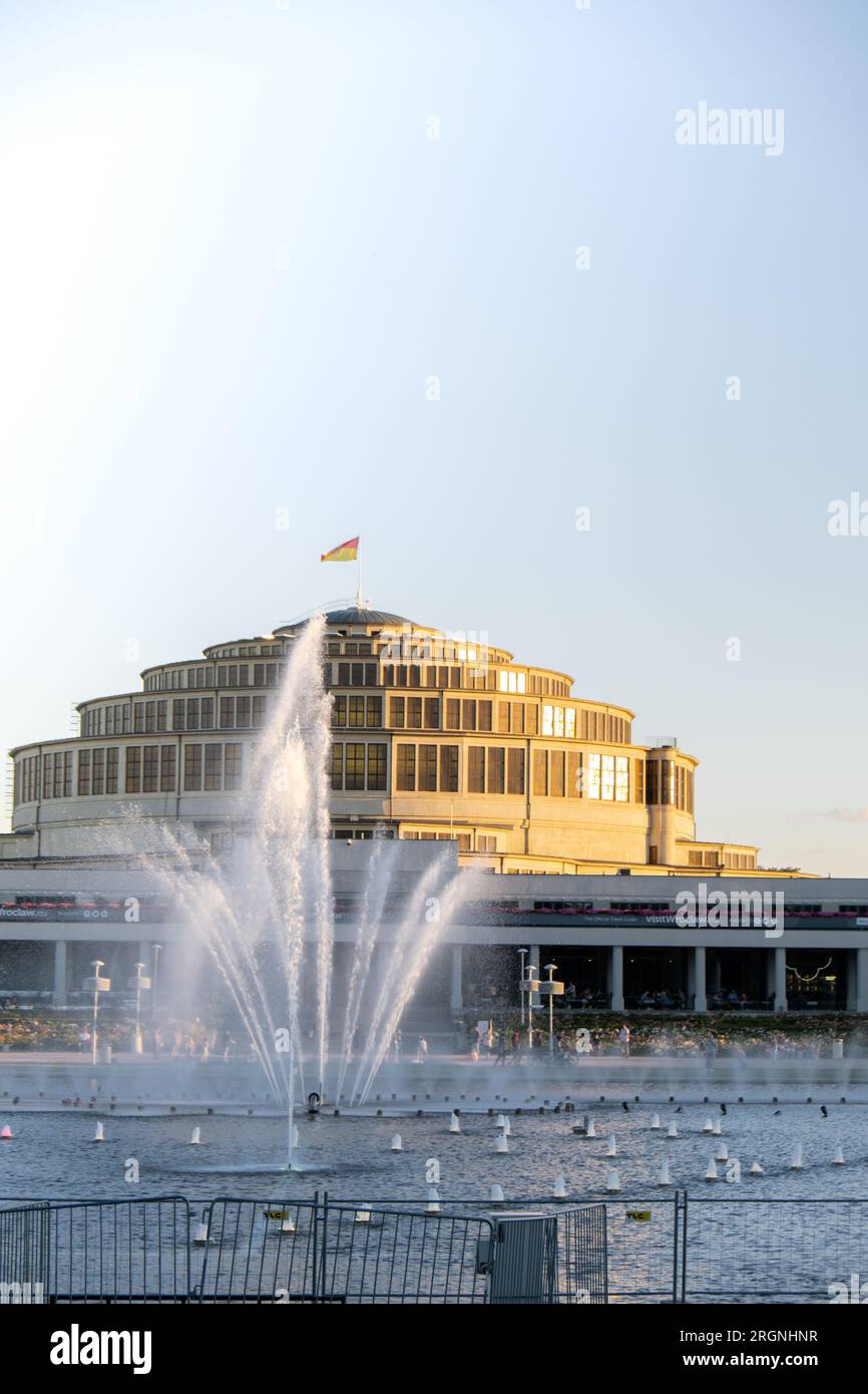 Wroclaw Poland May 2023 Multimedia Fountain at Centennial Hall. Unesco ...