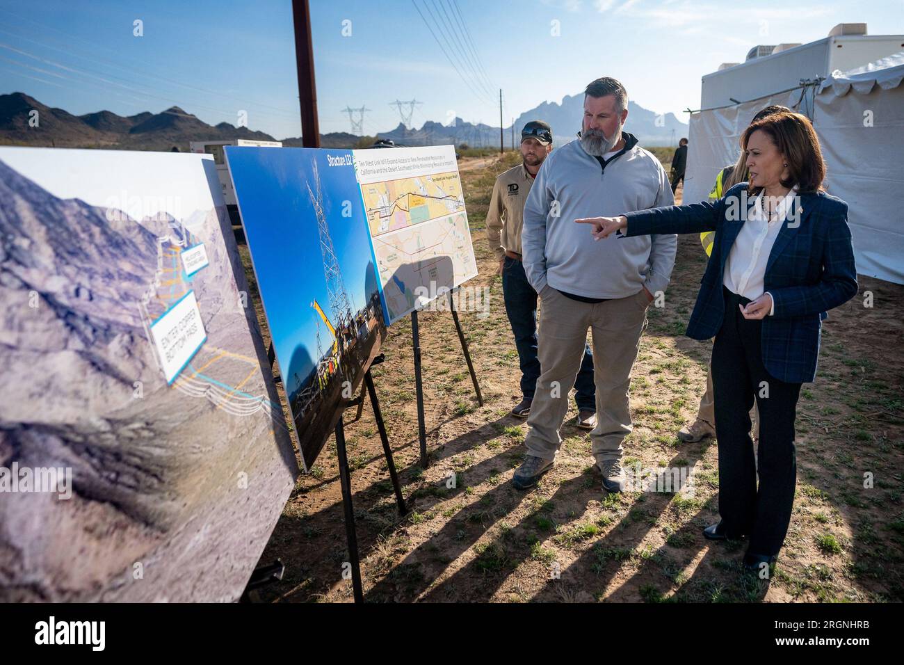 Reportage: Kamala Harris at Delaney Substation groundbreaking ceremony ...