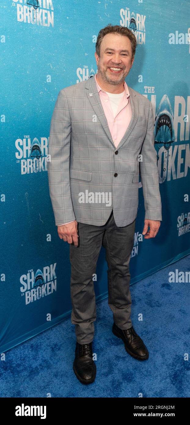 New York, USA. 10th Aug, 2023. James Wesley attends THE SHARK IS BROKEN ...
