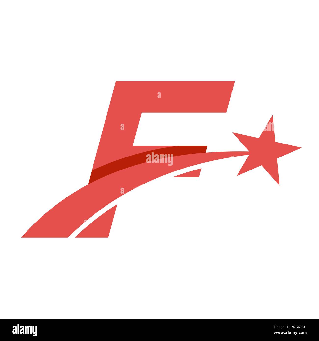 Star Logo On Letter F. Moving Star Symbol Vector Template Stock Vector ...