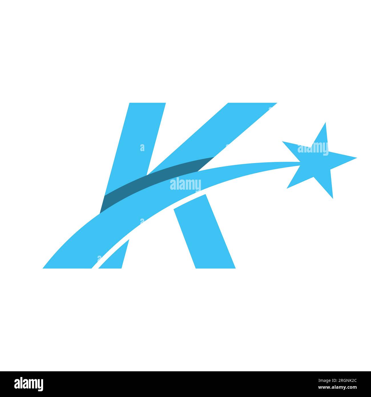 Star Logo On Letter K. Moving Star Symbol Vector Template Stock Vector ...