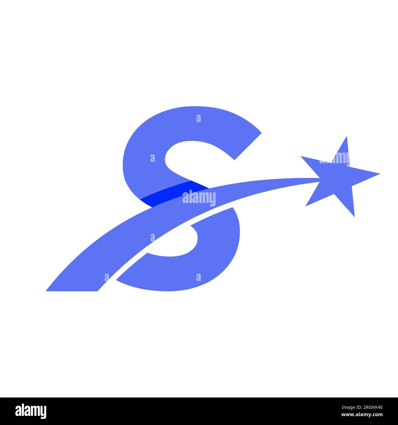 Star Logo On Letter S. Moving Star Symbol Vector Template Stock Vector ...