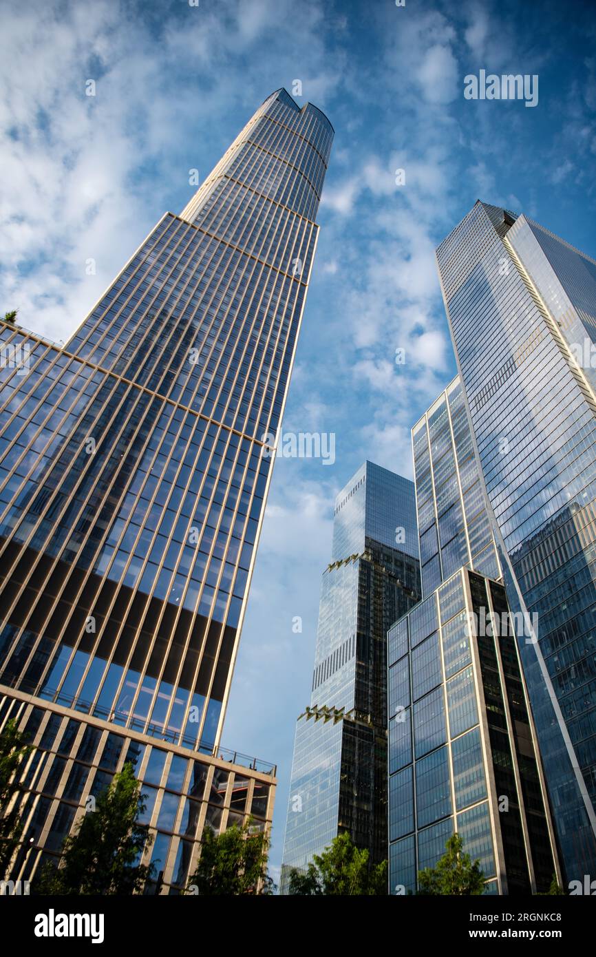 architectural building in metropolis. skyscraper perspective view. new ...