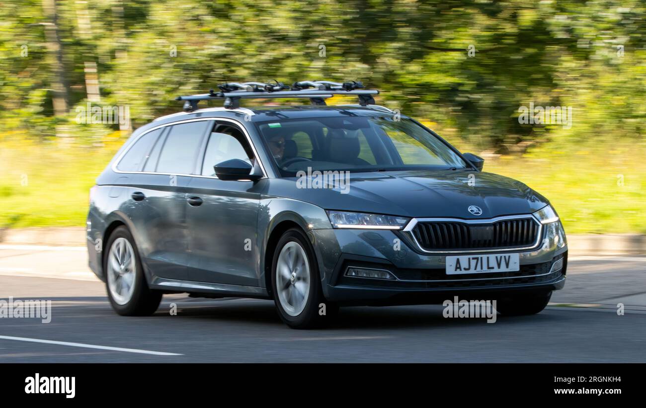 Milton Keynes,UK - Aug 10th 2023: 2022 hybrid electric Skoda Octavia ...