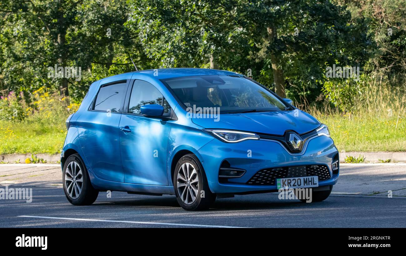 Milton Keynes,UK - Aug 10th 2023: 2020 blue electric Renault Zoe car ...