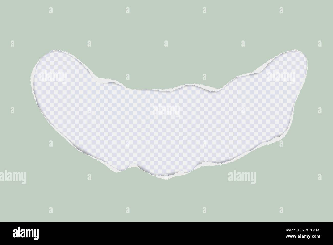 Green gray square ripped paper with torn adges and soft shadow. Blank ...