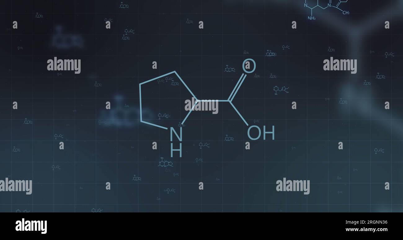 Image of structures of chemical formula on dark background Stock Photo ...