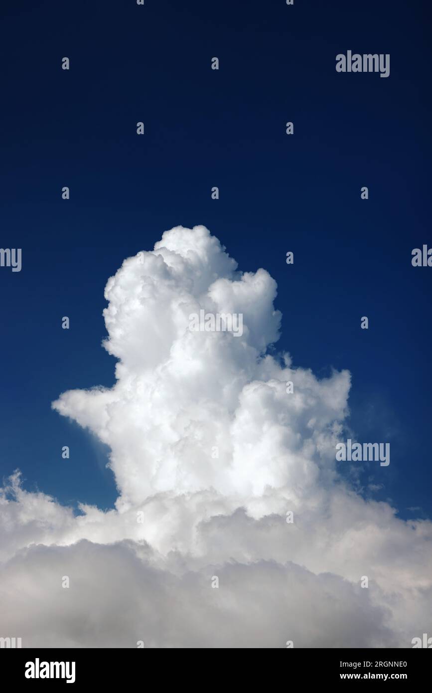 Dramatic Cumulonimbus Cloud Formation. Beautiful high white clouds in a ...