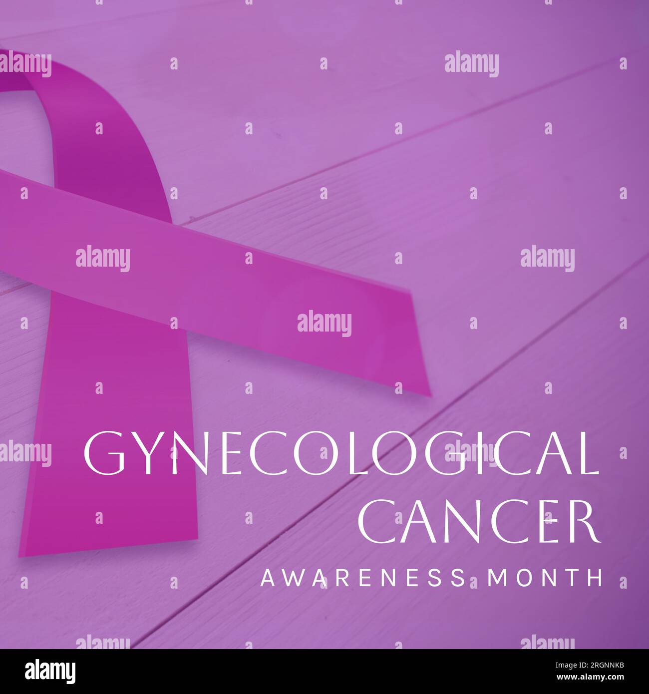 Composite of gynecological cancer awareness month over ribbon on pink ...
