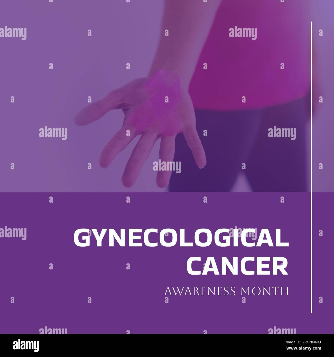 Composite of gynecological cancer awareness month over caucasian woman ...