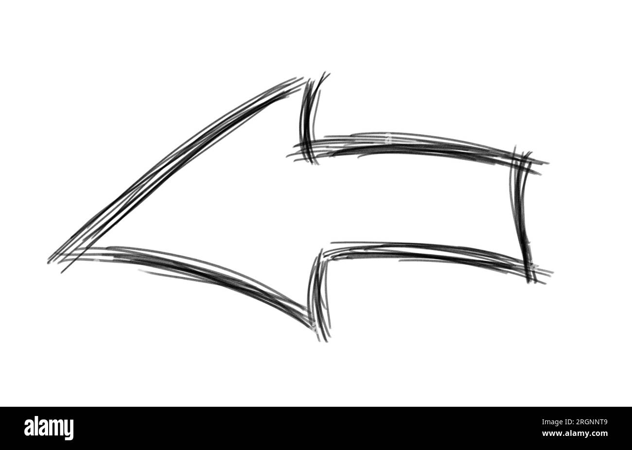 Hand drawn arrow isolated on white transparent background Stock Photo ...