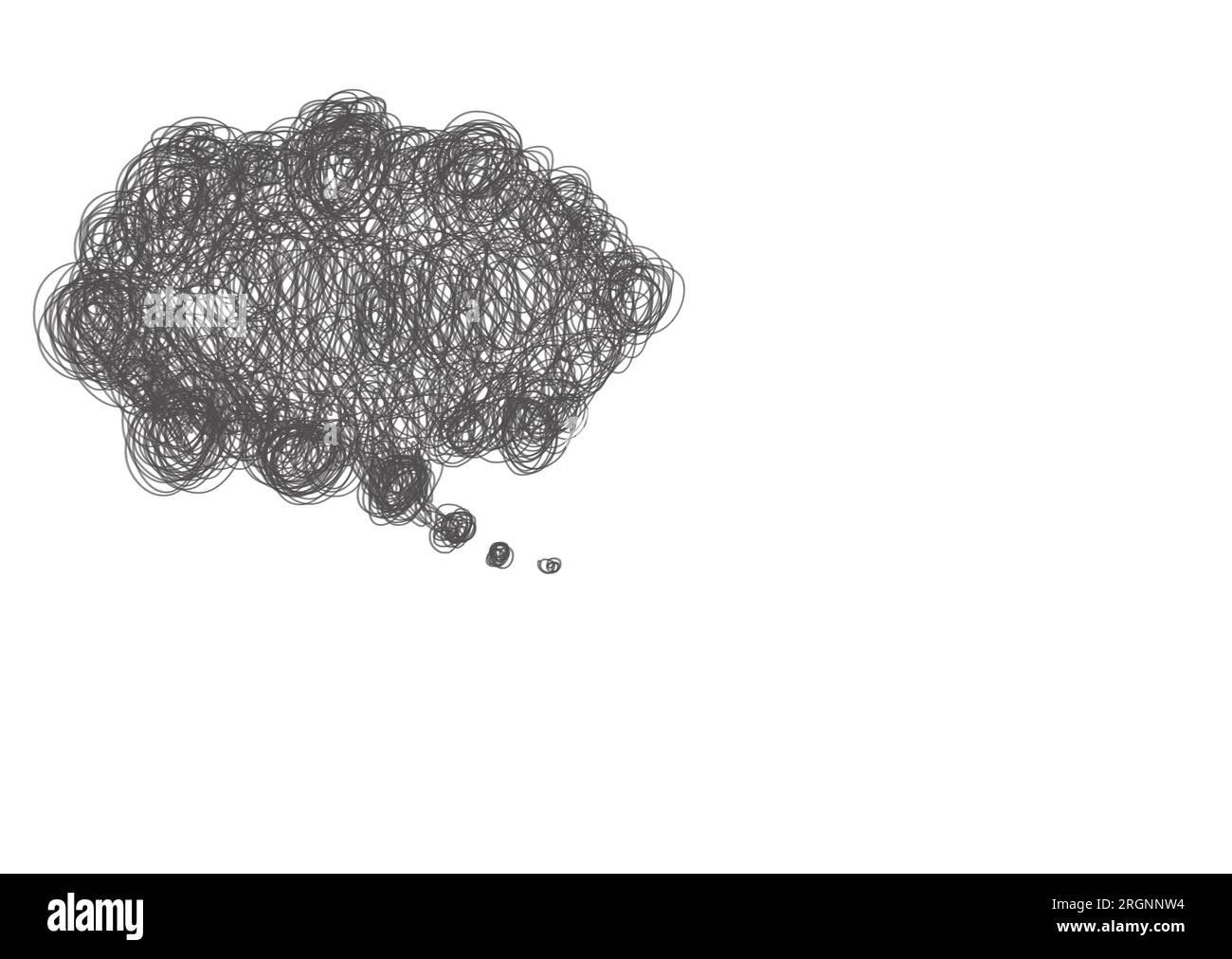 Hand drawn cloud or bubble speech isolated on white transparent ...