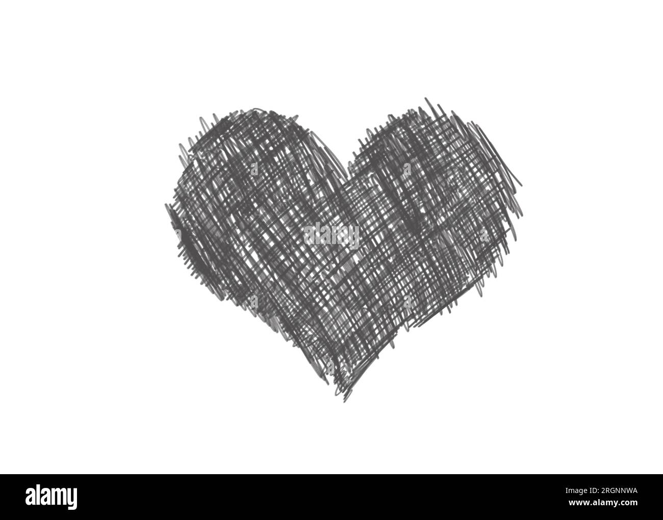 Hand drawn heart isolated on white transparent background Stock Photo ...