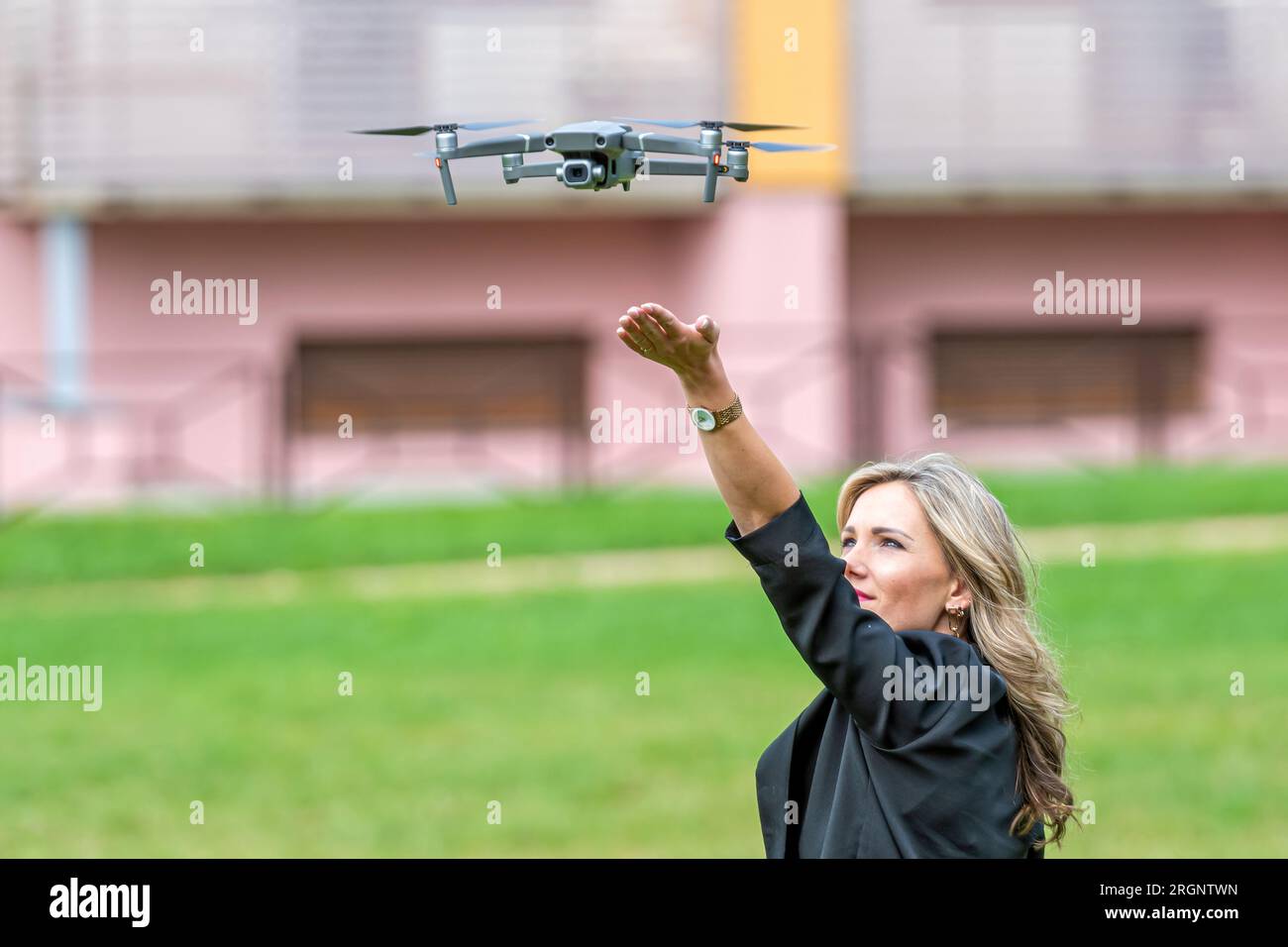 Modern drone takes flight hi-res stock photography and images - Alamy