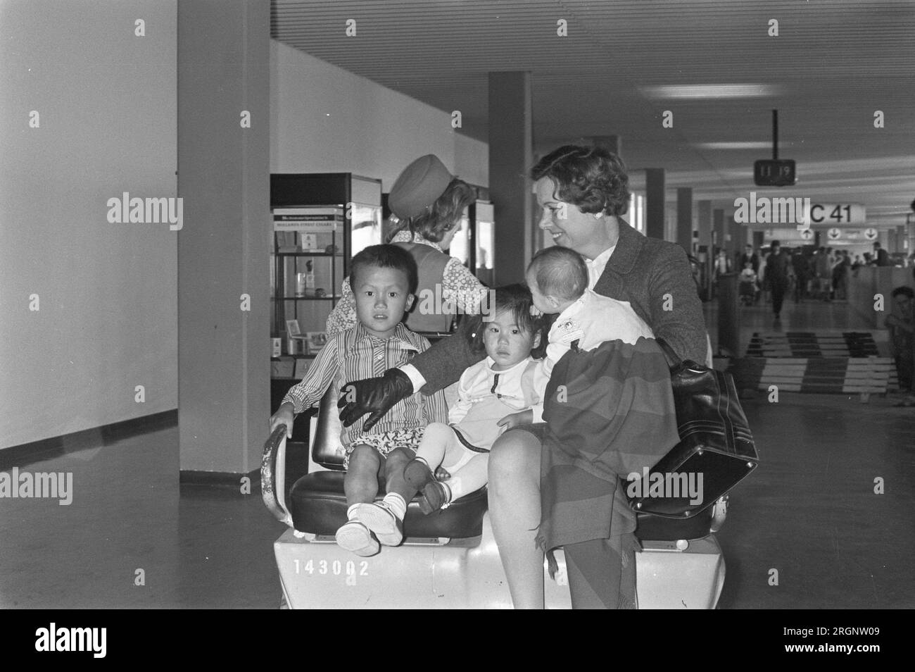 Korean orphans arrive at Schiphol ca. 1972 Stock Photo - Alamy