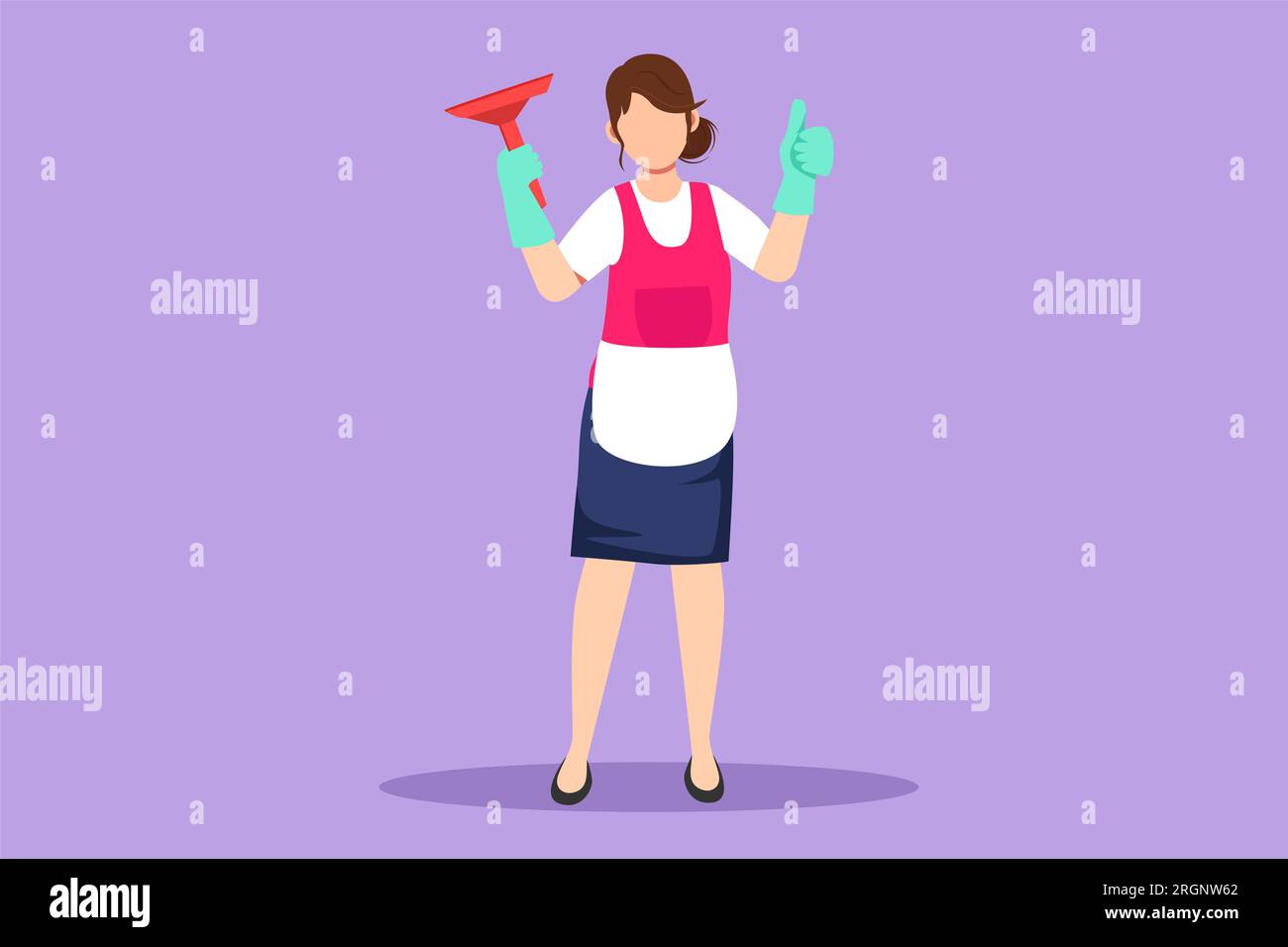 Graphic flat design drawing window cleaner in uniform with professional ...